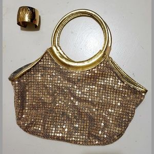 Chateau | Bags | Chateau Gold Sequined Handbag | Poshmark